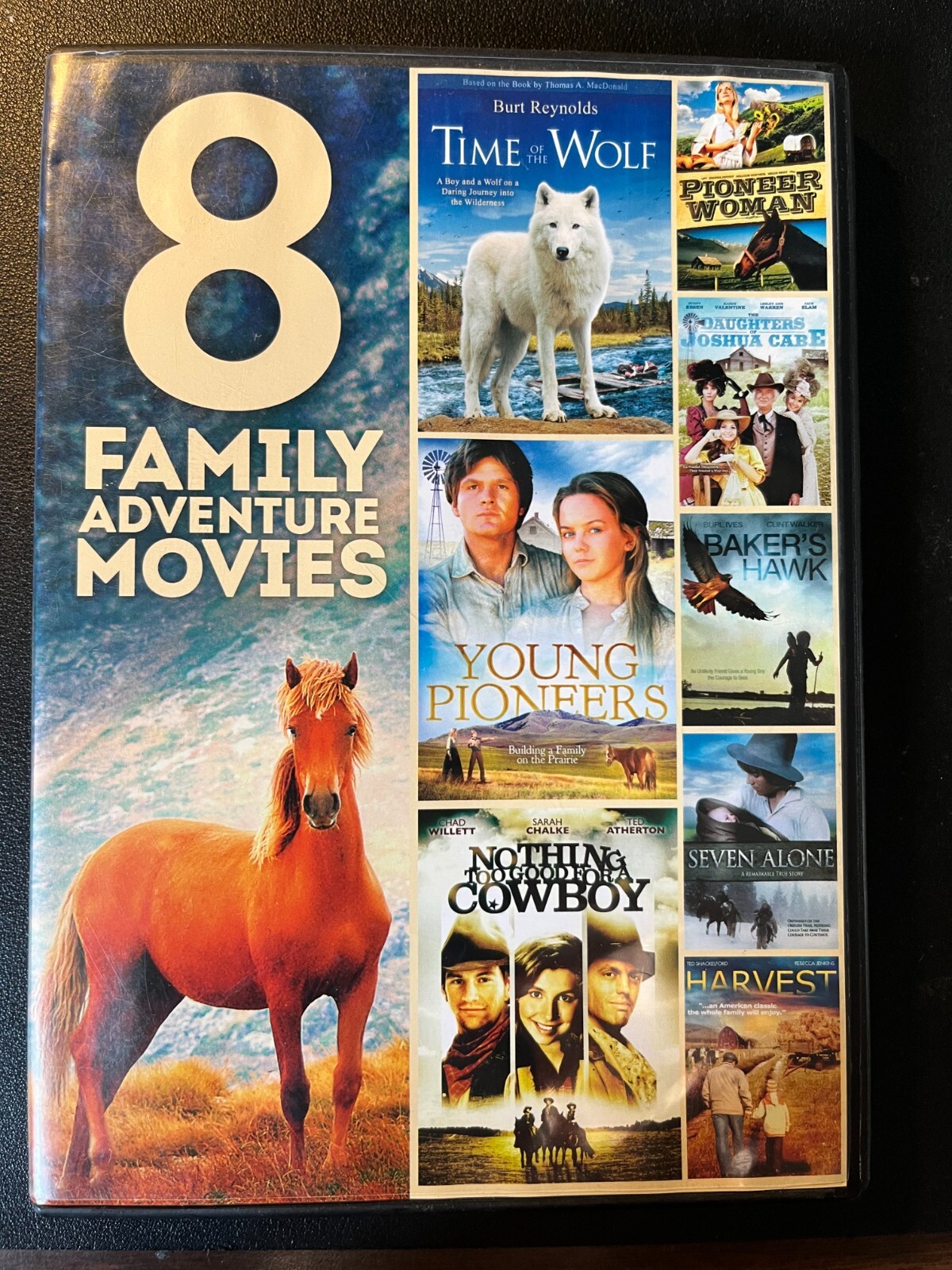 8 Family Adventure Movies (DVD, 2013, 2-Disc Set) Burt Reynolds Time of ...