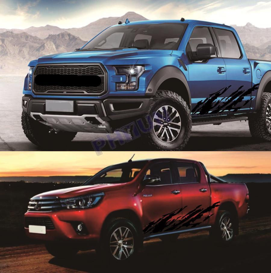 2x Universal Car Body Stickers Graphics Black Mud Splash Style 89.8" x ...