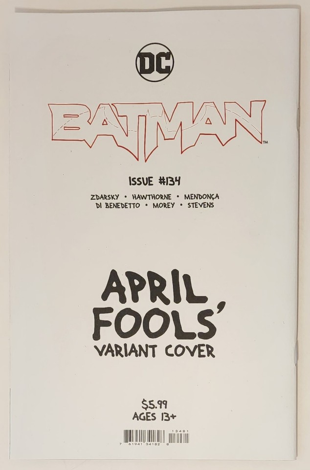 Batman #134 - Tom King April Fool's Variant - DC 2023 NM+ | eBay