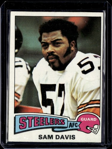 1975 Topps #152 Sam Davis Rookie RC Pittsburgh Steelers VG-EX (creases ...