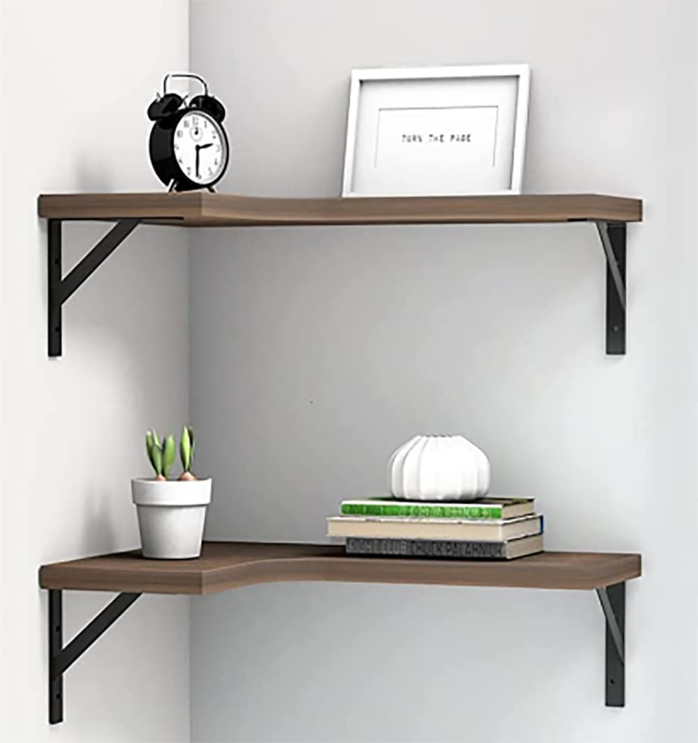 Comprar Wood Floating Corner Shelves, Wall Shelves for Bedroom, Wall ...