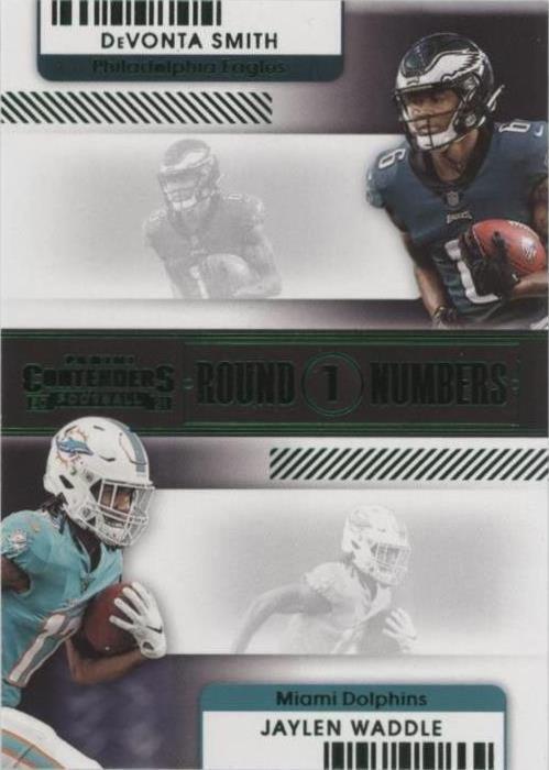 2021 Panini Contenders - Round Numbers Jaylen Waddle, Devonta Smith #RN ...