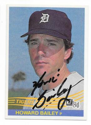 HOWARD BAILEY 1984 DONRUSS AUTOGRAPHED SIGNED # 212 DETROIT TIGERS | eBay