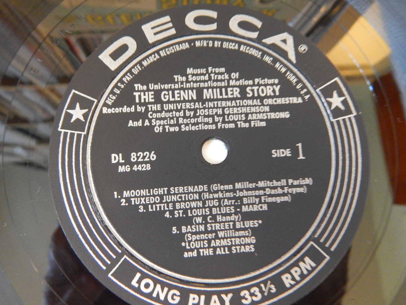 THE GLENN MILLER STORY 1956 Original Soundtrack Louis Armstrong Decca ...