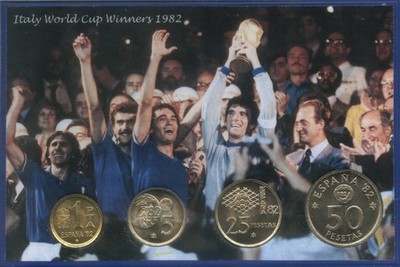 Italy Italia Vintage World Cup Winners Espana 82 Retro Fan Gift Coin ...