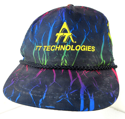 Vintage TT Technologies Heavy Equipment Snapback Rope Hat Cap Colorful ...