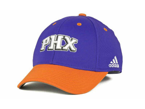 Phoenix Suns Courtside NBA Adidas 2-Tone Flex Purple Orange PHX Hat Cap ...