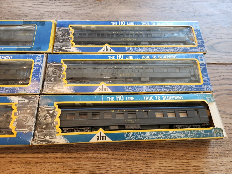 AHM HO TRAINS SANTA FE HEAVYWEIGHT PASSENGER CARS SET OF 6 NICE !!! | eBay