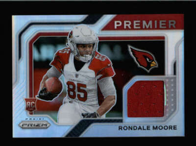 RONDALE MOORE 2021 PANINI PRIZM PREMIER ROOKIE SILVER PRIZMS JERSEY ...