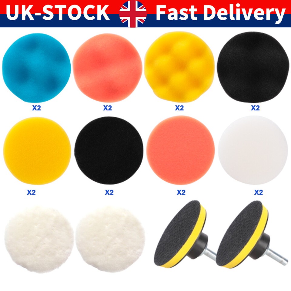 22 Car Polisher Gross Polishing Pads for Drill Sponge Buffer Waxing ...
