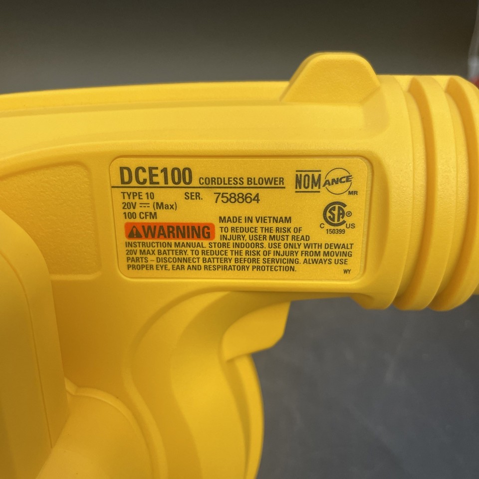 New DeWalt DCE100B 20V MAX Compact Jobsite Blower - NEW | eBay