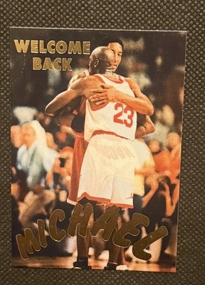 1995-96 MICHAEL JORDAN Welcome Back Michael Gold Signature Promo Card ...