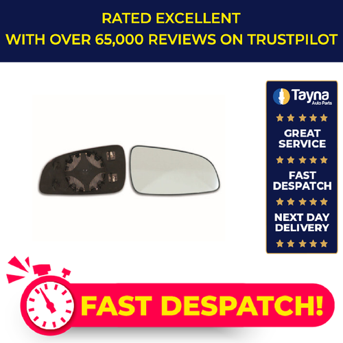 Mirror Glass fits VAUXHALL ASTRA H 2.0 Left 06 to 10 N/S Passenger Side ...