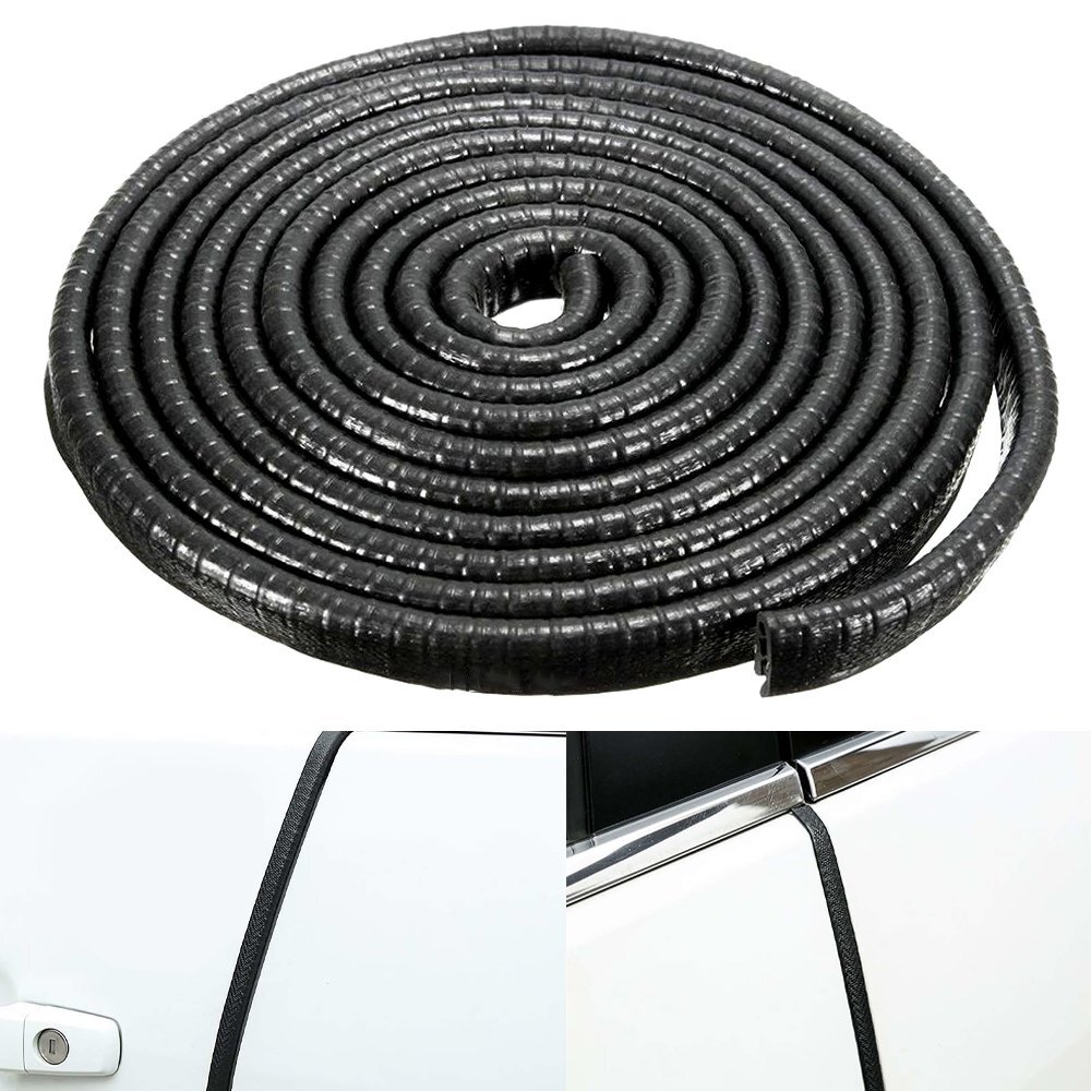 5M Black Rubber Seal Protector Weather Strip Lock Trunk Hood Edge Car ...