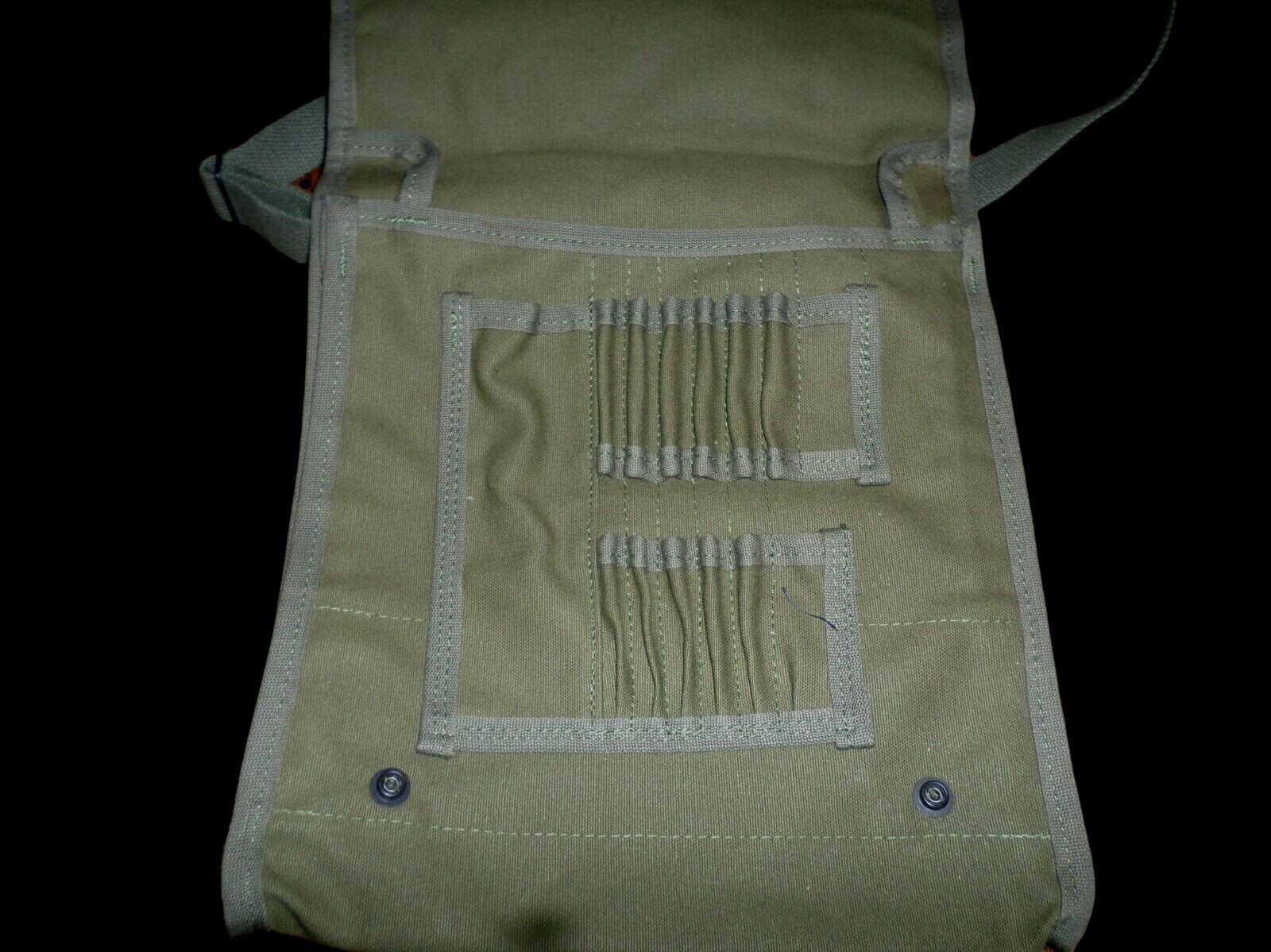 U.S MILITARY MAP CASE CANVAS BAG WITH SHOULDER STRAP USA MADE OD GREEN ...