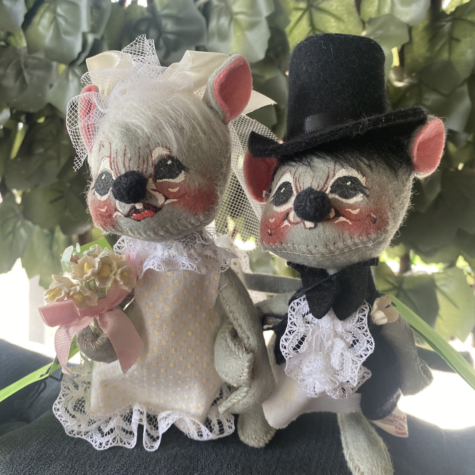 Annalee Mouse Bride and Groom Art Dolls 1965, Mice Wedding Party ...