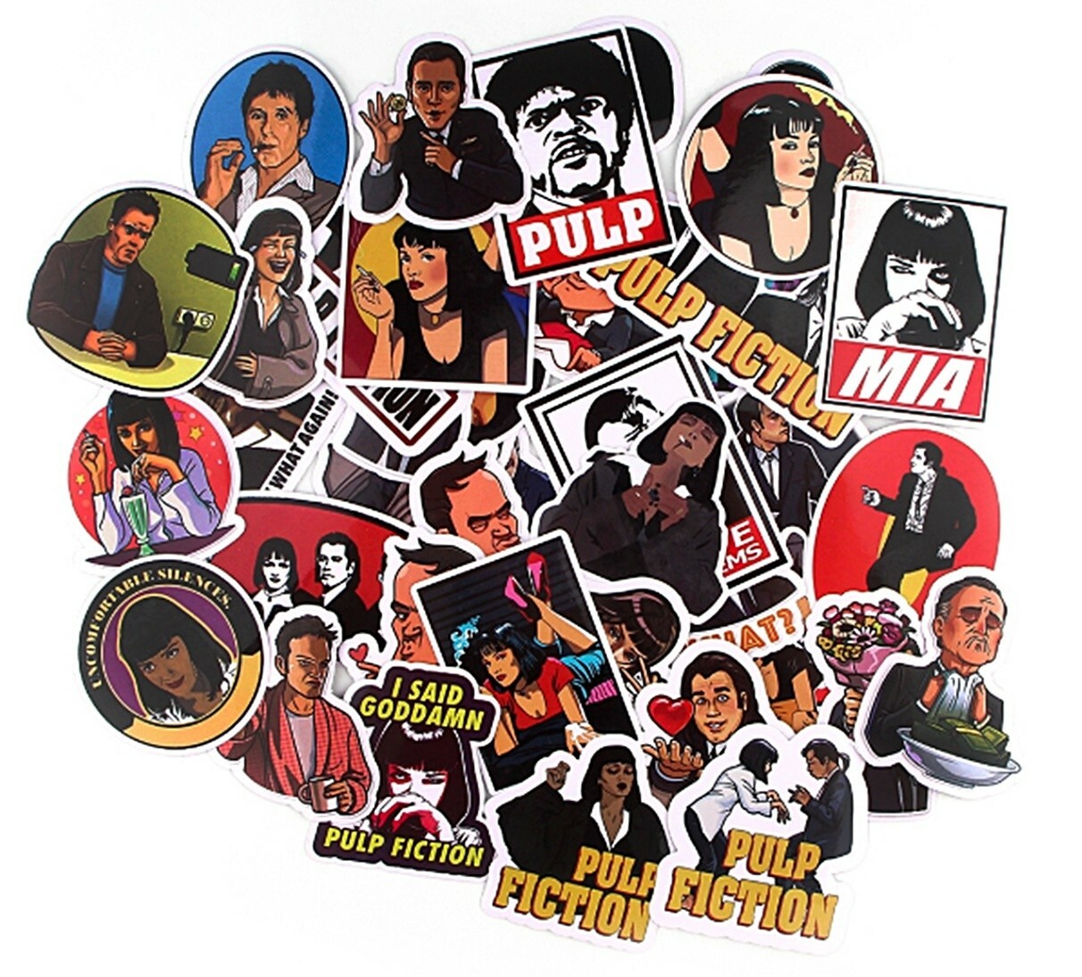 Pulp Fiction Decal Vinyl Stickers Assorted Lot of 37 Pieces | eBay