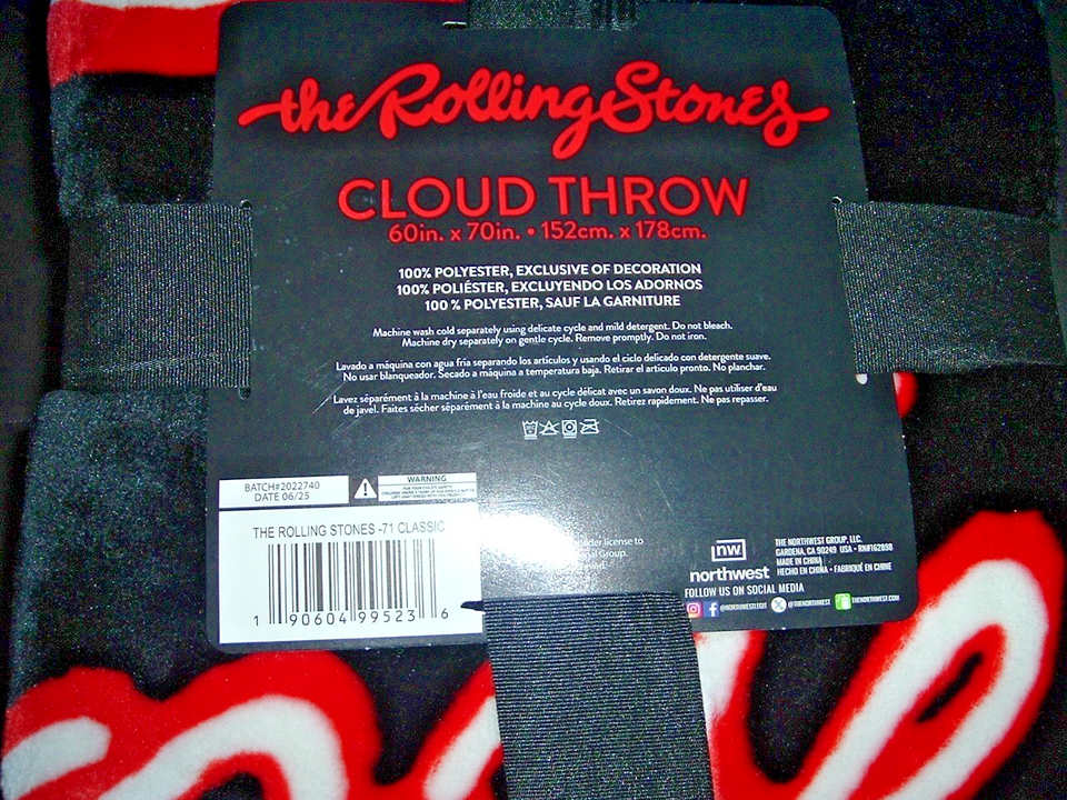 The Rolling Stones Classic Rock Band Luxury Cloud Throw Blanket 60"x70 ...