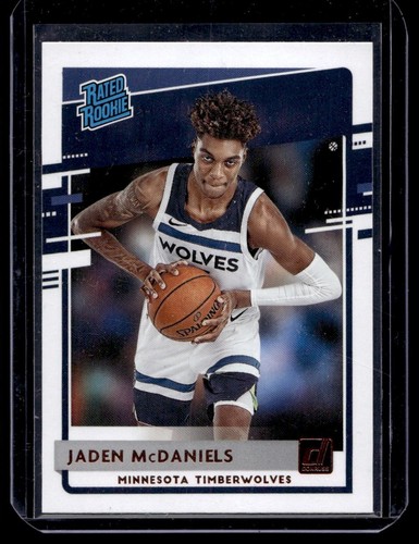 2020-21 Donruss Rated Rookies Jaden McDaniels Rookie Minnesota ...