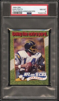 DAN FOUTS 1989 NFL on CBS Television Announcers PSA 8 NM / M San Diego ...