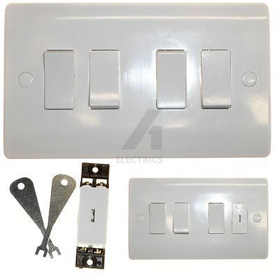 4 Gang lighting grid switch with upto 4 emergency keyswitch test switch ...
