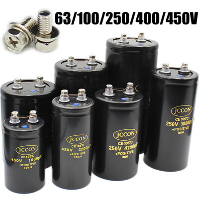 1000uF-47000uF Aluminum Screw Power Audio Filtering Electrolytic ...