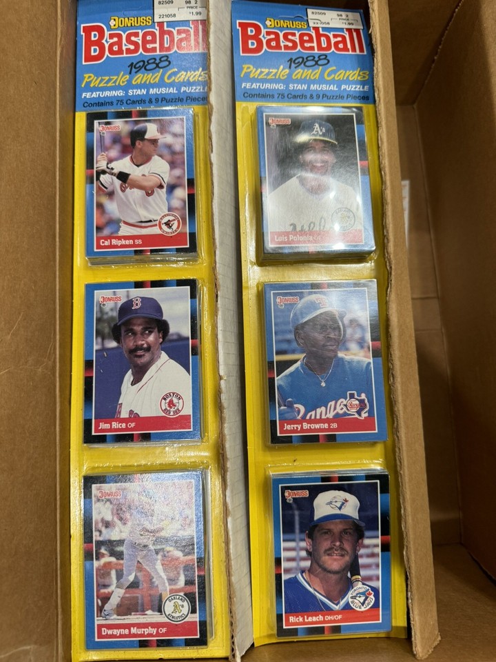 1988 Donruss Baseball Blister Packs PARTIAL Case of 36 Packs Factory ...