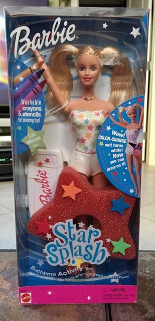 Barbie Star Splash Doll Bathtime Activity Set 2000 Mattel 29260 for ...