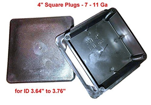 4 inch Square Tubing Plug Cap Tubing Post End Cap 4" x 4" 2 Pack ...