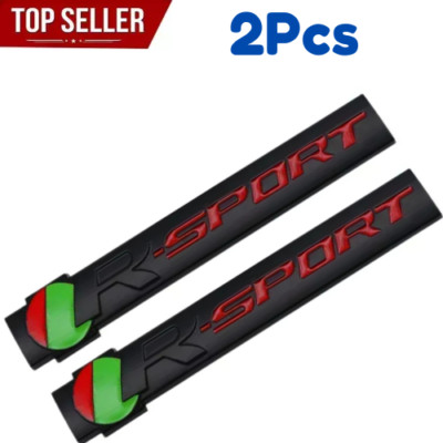 2x R SPORT Badge 3D Metal Rear Trunk Side Fender Emblem Badge for ...
