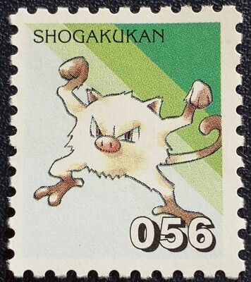 Mankey No.056 Pokemon Stamp Shogakukan Japanese Nintendo Very Rare ...