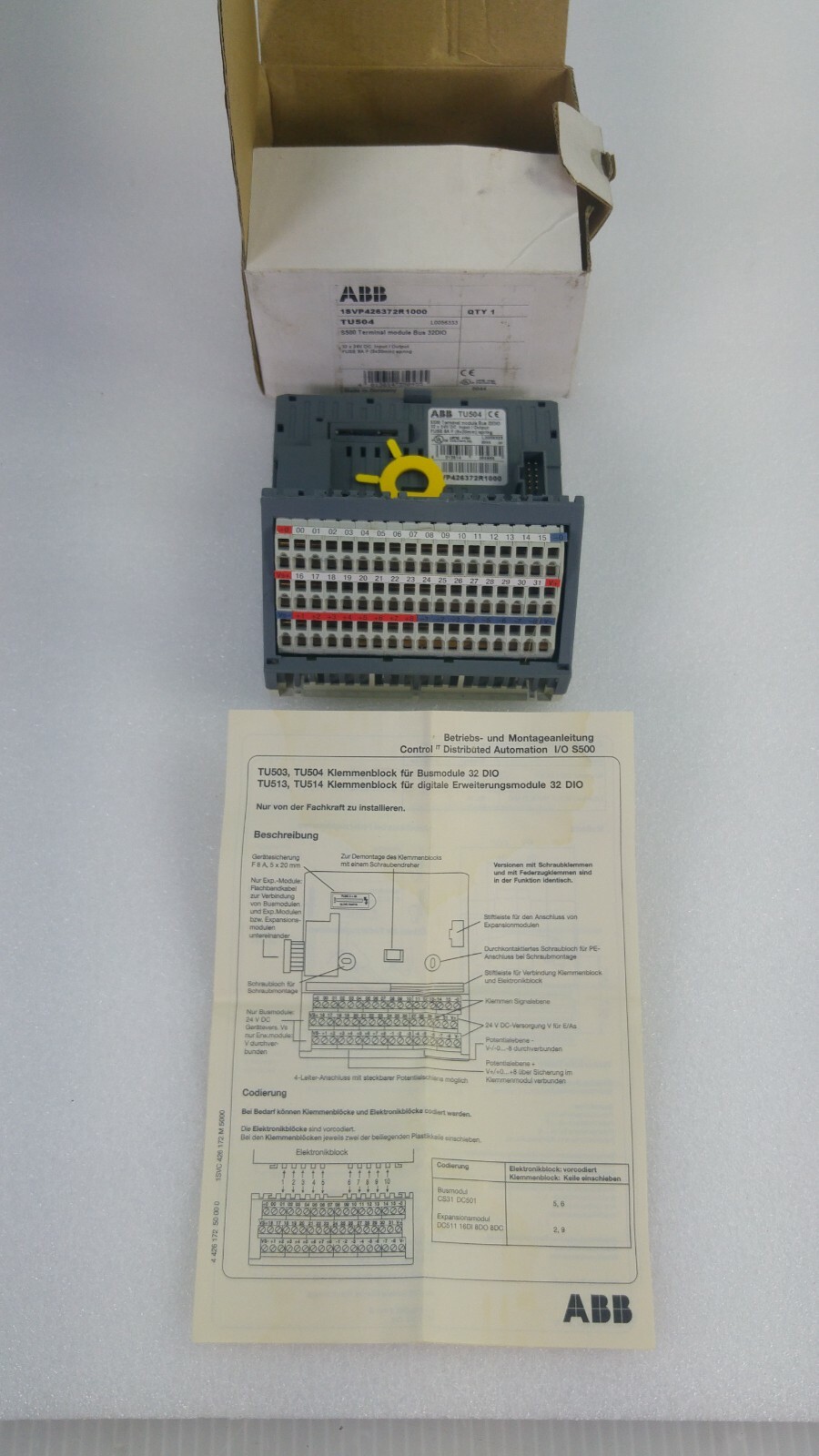 ABB S500 Terminal Module Bus 32dio Tu504 for sale online | eBay