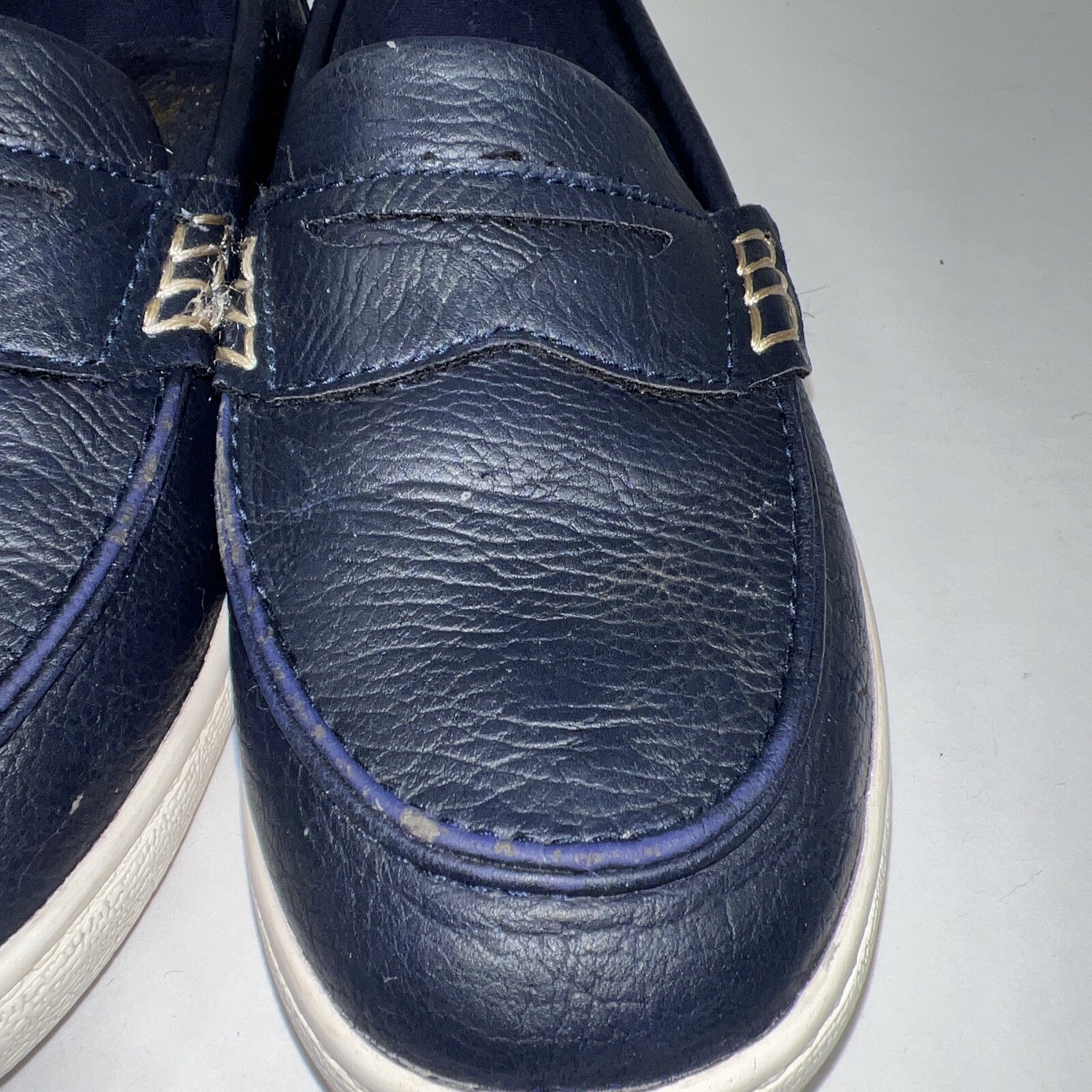 Cole Haan Sz 2Y Blue Loafer Casual Dress Slip On Leather Just Like ...