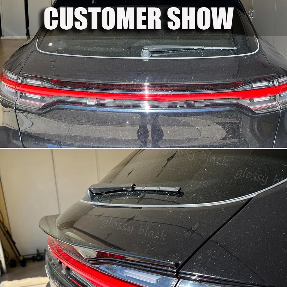 For Porsche Macan 2020-2024 Glossy Black Rear Middle Trunk Spoiler Wing ...