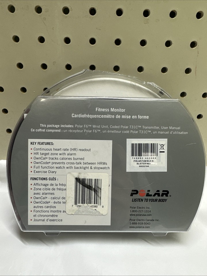 POLAR FITTNESS MONITOR WATCH ~ F6 ~ NEW IN BOX ~ NOS | eBay
