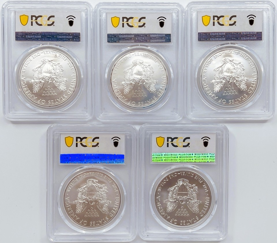 2011-S 2012-S 2013-S 2014-S 2016-S PCGS MS70 MS69 Silver Eagle Set San Francisco | eBay