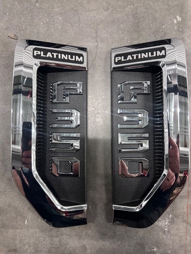 2017-2022 OEM Ford F350 Platinum Driver AND Passenger Chrome Fender ...