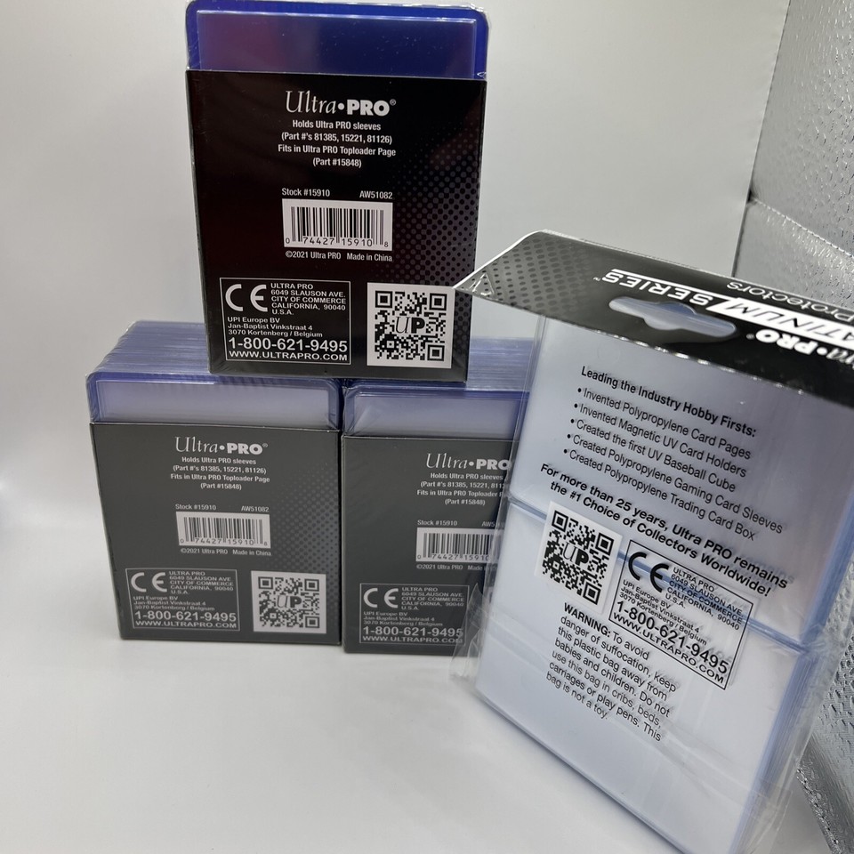 Ultra Pro 3X4 PLATINUM Toploaders 35pt 3 Packs of 25 and 100 PLATINUM ...