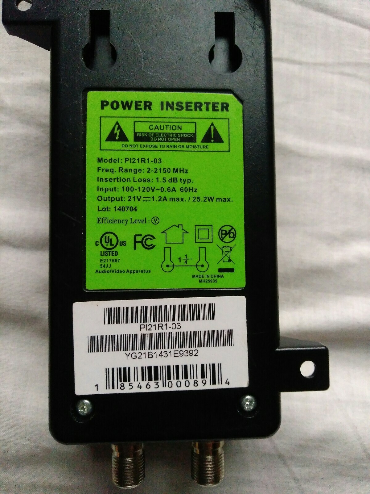 DirecTV Power Inserter SWM ODU Model: P121R1-03 SWIM Cord ...