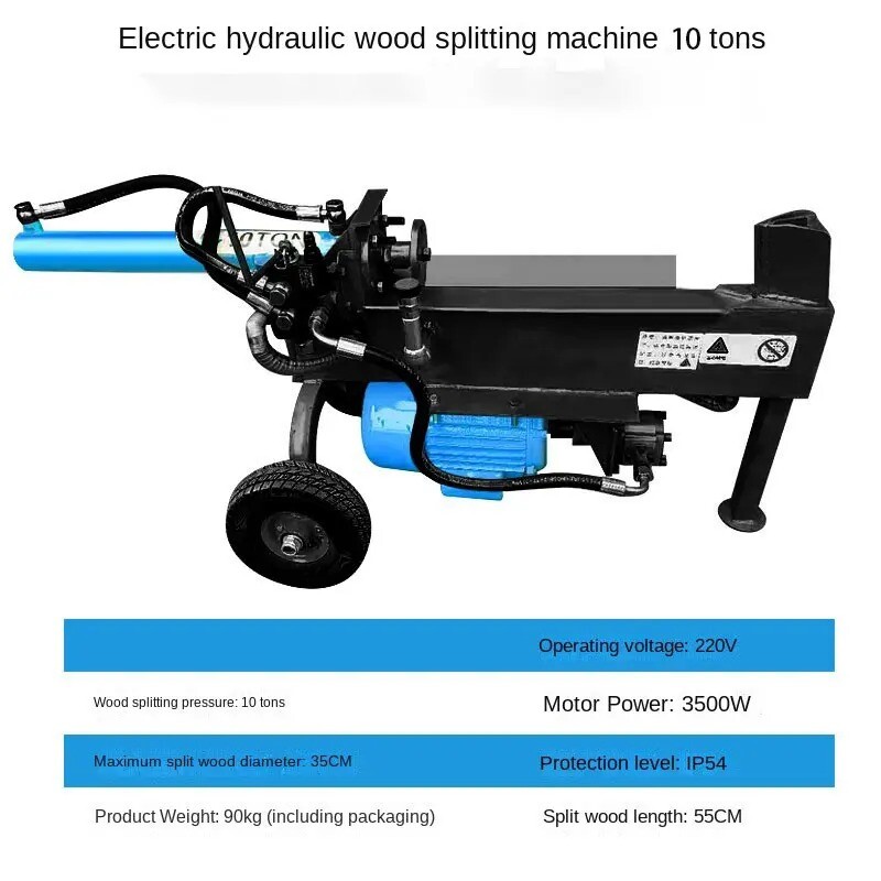 Large Wood Splitter Hydraulic Electric Logging Splitter 16 Tons Wood ...