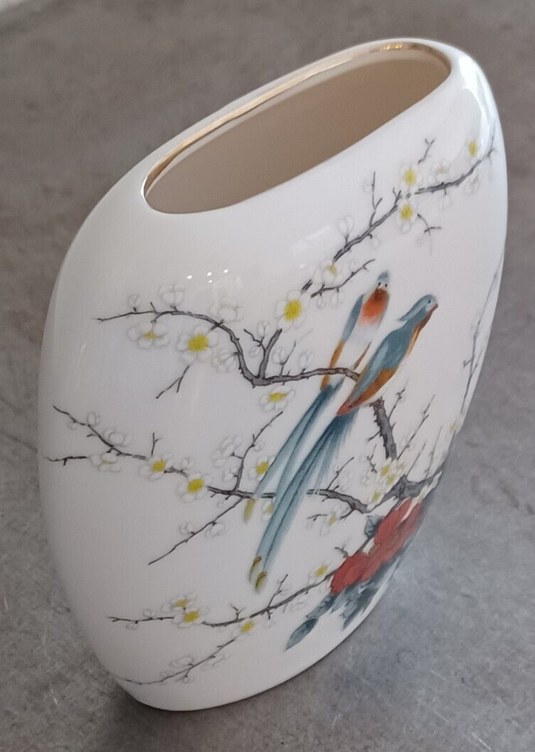 Fine Chinese Jay Japan Vase Birds & Cherry Blossoms 4.25" Tall | eBay