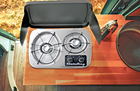LP Gas Drop-In 2 Burner RV Cooktop Stove Stainless Steel includes Cover ...