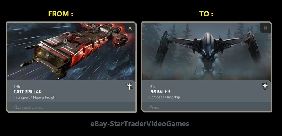 STAR CITIZEN - SHIP UPGRADE TO ESPERIA PROWLER - CCU SELECTION | eBay