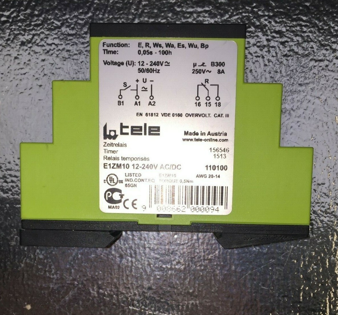 Tele Timer Relay 24 - 240v Part No. E1ZM10 for sale online | eBay