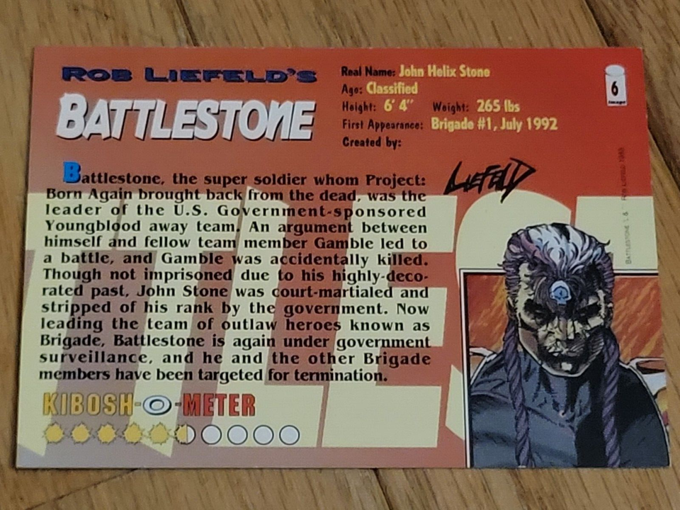 1993 Wizard Rob Liefeld's Battlestone Comics Foil Trading Card | eBay