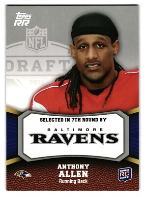 2011 Topps Rookie Rising Anthony Allen Rookie Baltimore Ravens #176 | eBay