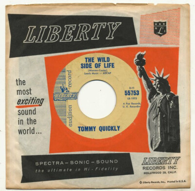 Tommy Quickly - The Wild Side Of Life / Forget The Other Guy 1964 7 ...