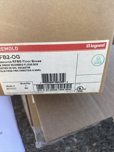 Legrand 2 Comparrtments Shallow Electrical Floor Box RFB2-SS for sale ...