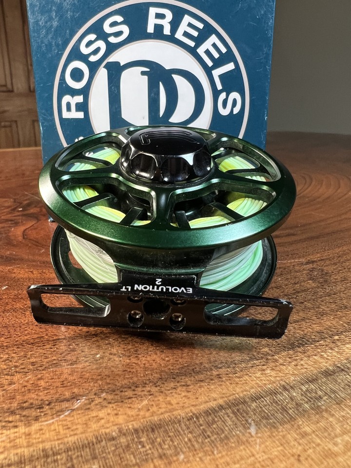 Ross Evolution LT 2 (4-6WT) Green Fly Reel with used fly line - USED | eBay