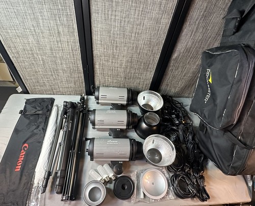 3 Promaster 300C Lights, Professional Studio Flash fully functional, ALL WORKS! | eBay